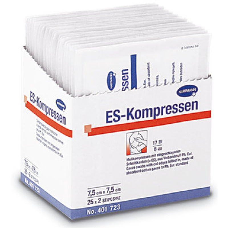 COMPRESSE GAZE STERILE- 7.5 X 7.5 CM - 25 EMBALLAGES DE 2