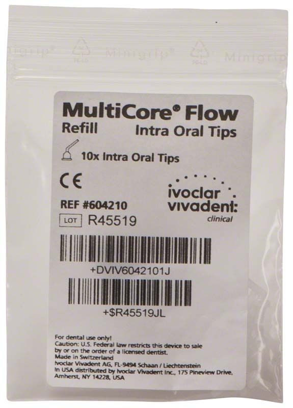 MULTICORE FLOW SERINGUE EMBOUT INTRAORAL X 10