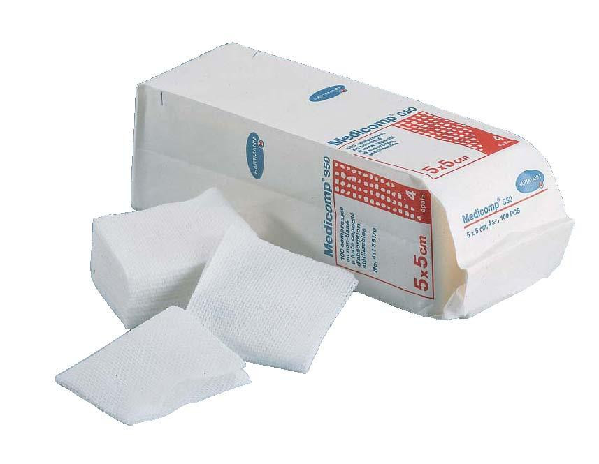 MEDICOMP: COMPRESSE NON TISSEE- NON STERILE- 5 X 5 CM X 100