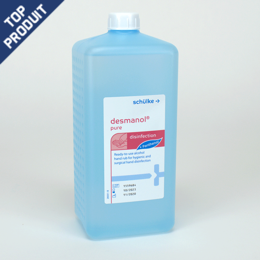 ACTION DESMANOL PURE: SOLUTION HYDROALCOOLIQUE POUR LES MAINS 1 L